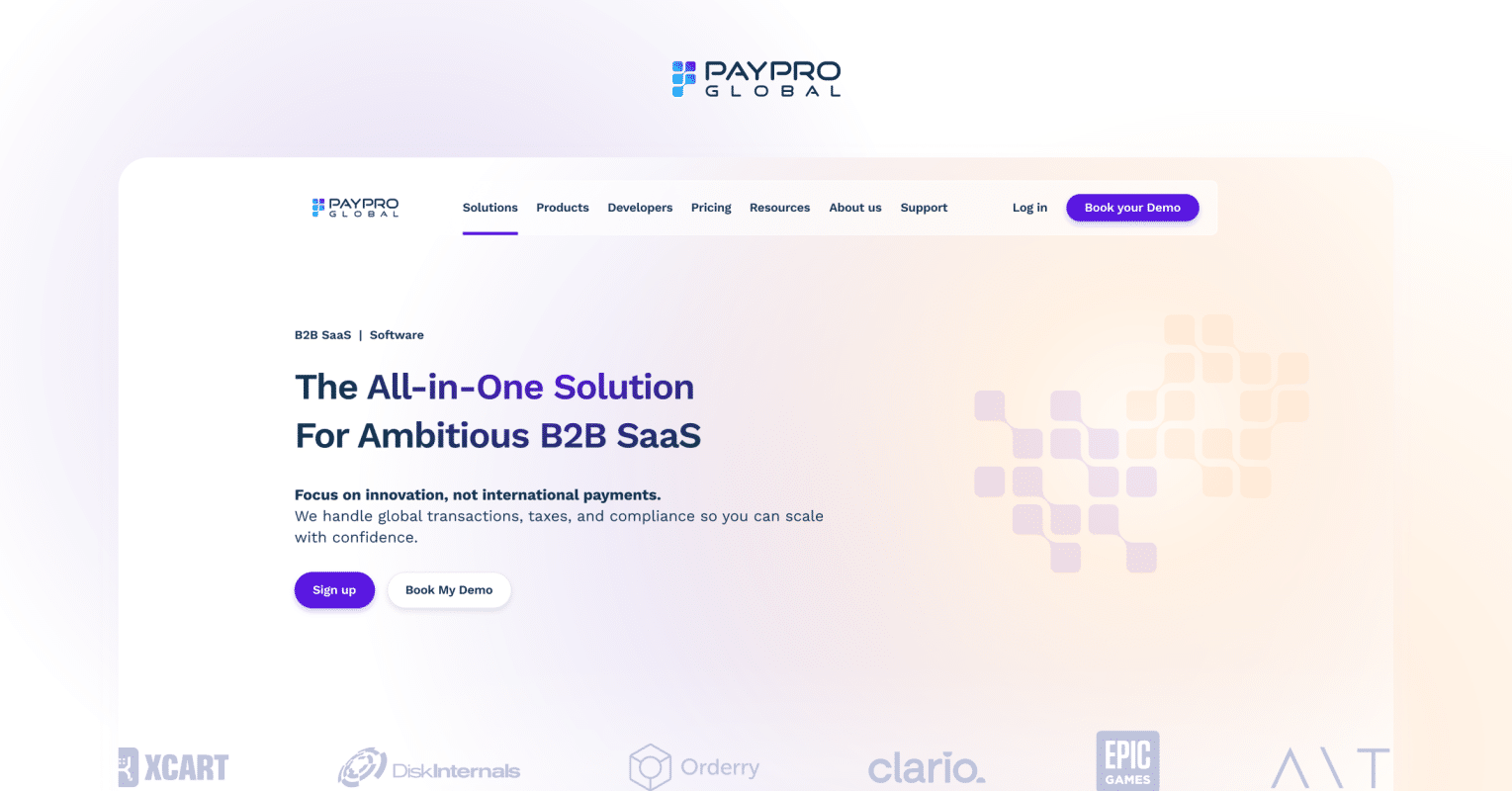 B2B SaaS eCommerce Solution | Payments & Tax Compliance