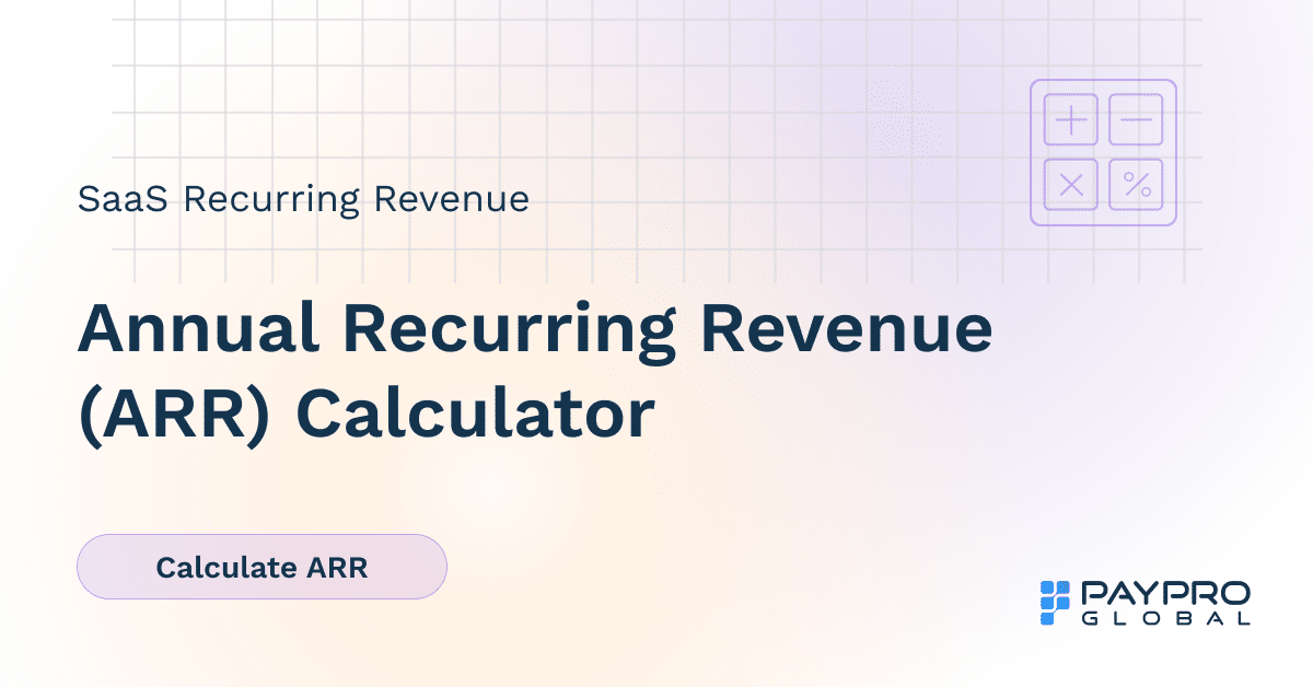 SaaS-calculator voor jaarlijks terugkerende omzet (ARR)