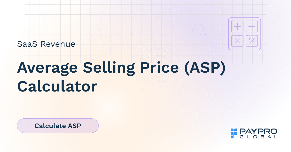 SaaS 평균 판매 가격(ASP) 계산기