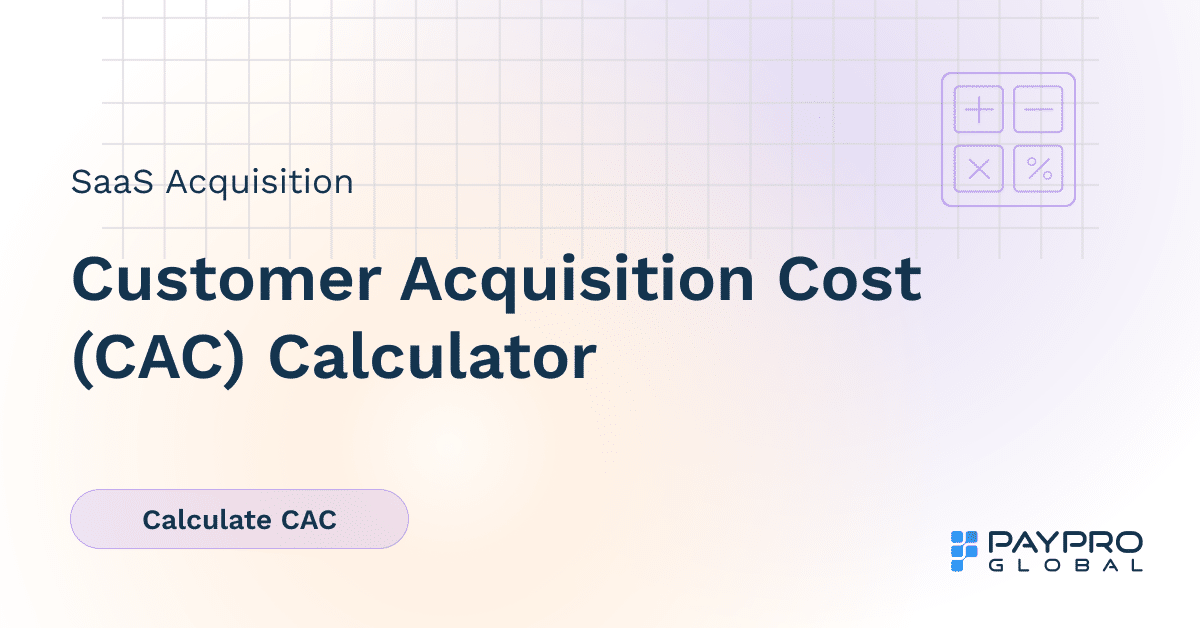 SaaS 고객 획득 비용(CAC) 계산기